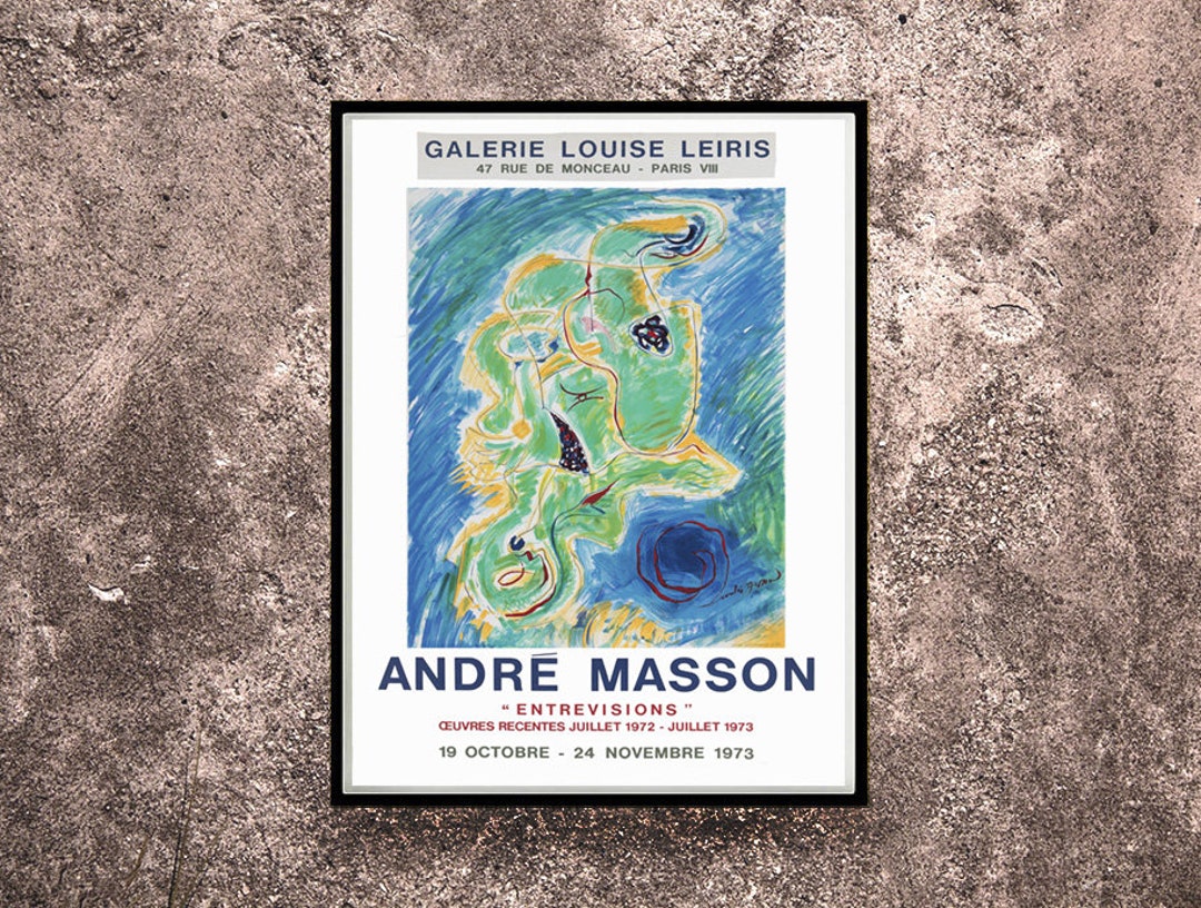 Reprint of a 1973 Vintage French Exhibition Poster for Works by Andre ...