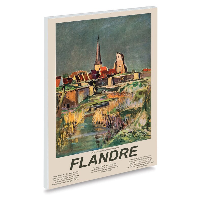 Reprint of the Travel Poster to Flander With the Poem - Etsy