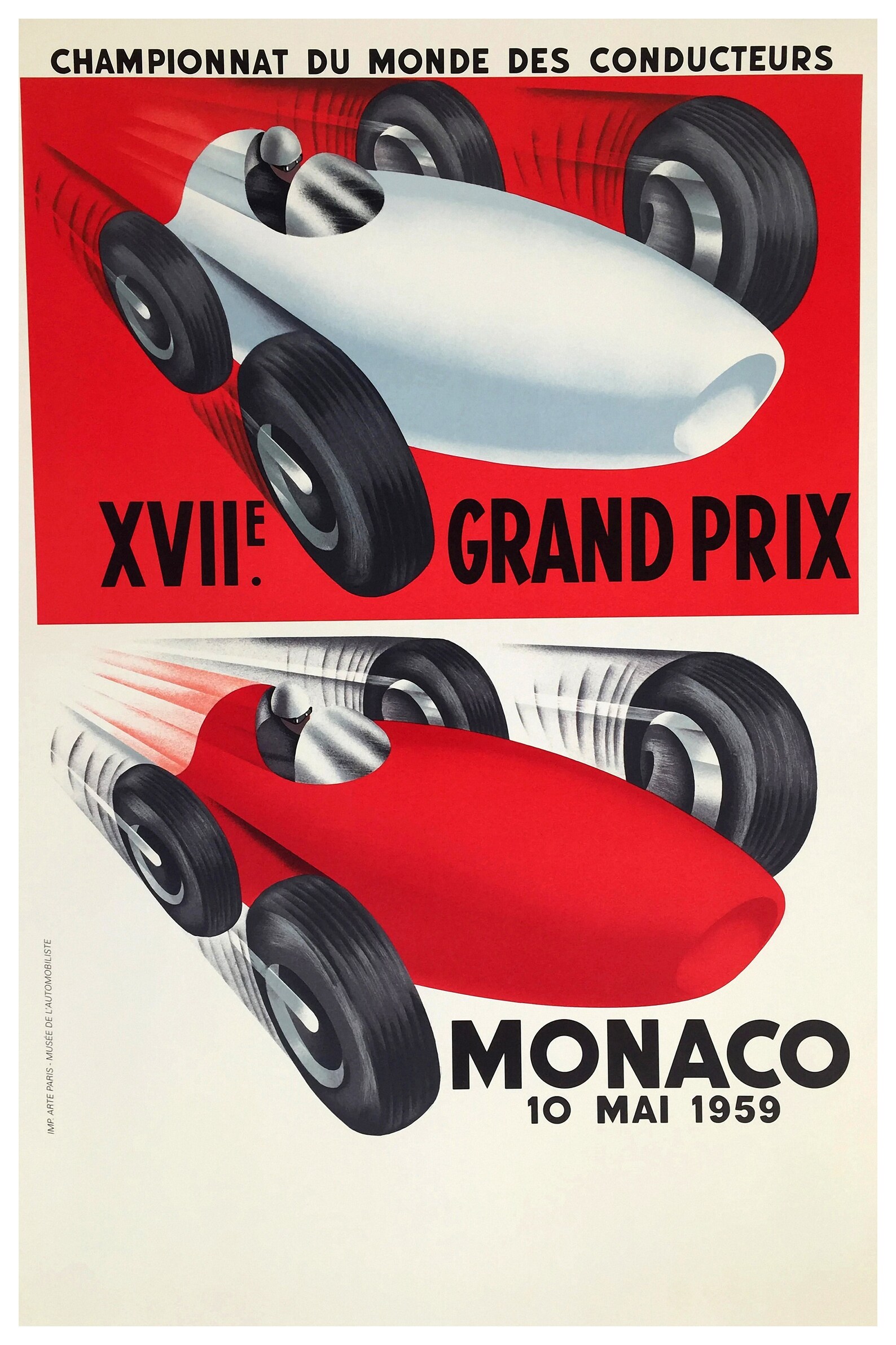 Reprint of a Vintage Motor Racing Poster 1959 Monaco Grand - Etsy