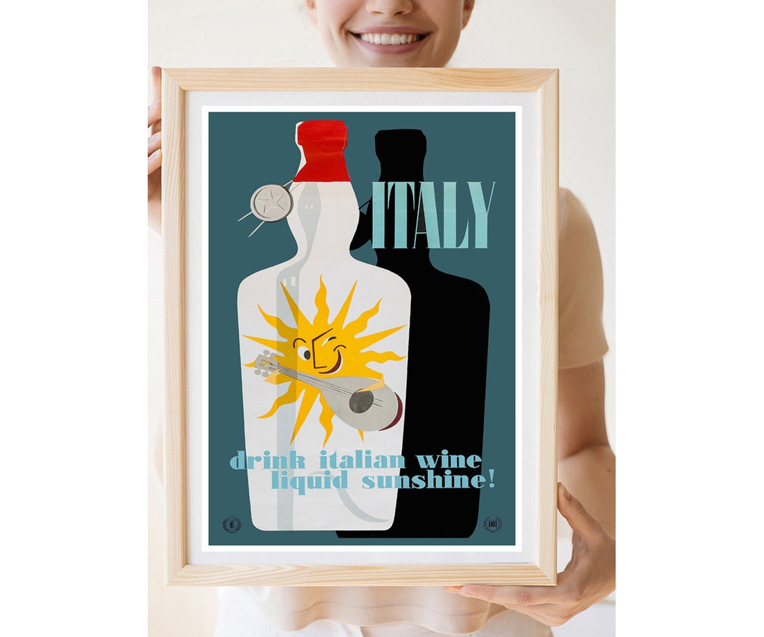 Reprint of a Vintage European Advertising Poster Italian Liquid ...