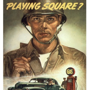 Reprint of "are You Playing Square" WW2 Propaganda Poster - Etsy