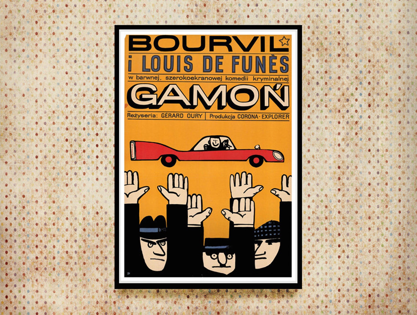 Reprint of the Vintage 1965 French Movie Poster Gamon | Etsy