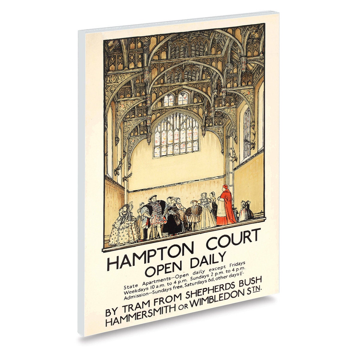Reprint of a Vintage 1930s Travel Poster to Hampton Court | Etsy