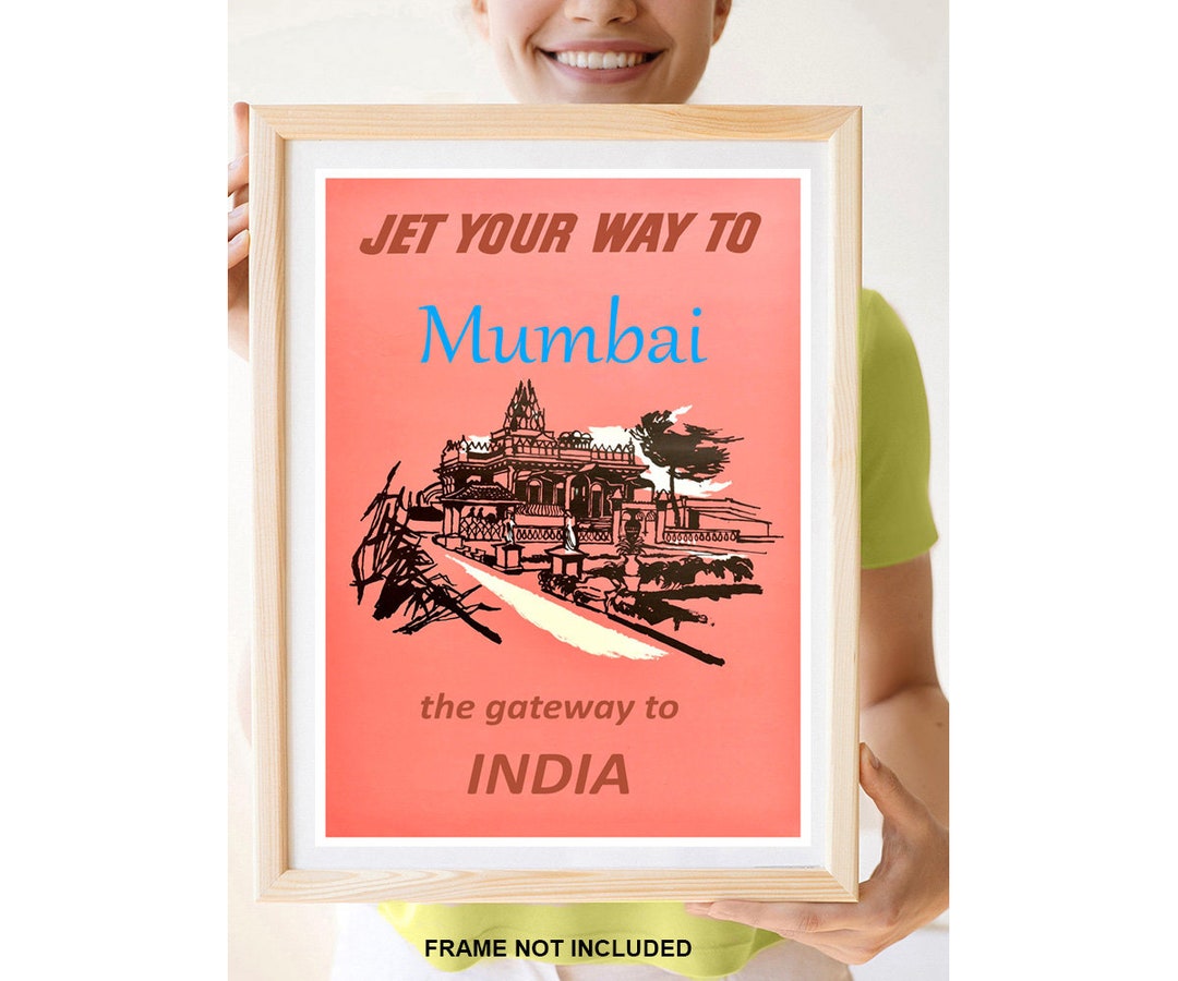 Reprint of a Vintage Travel Poster to Mumbai (bombay) - Etsy