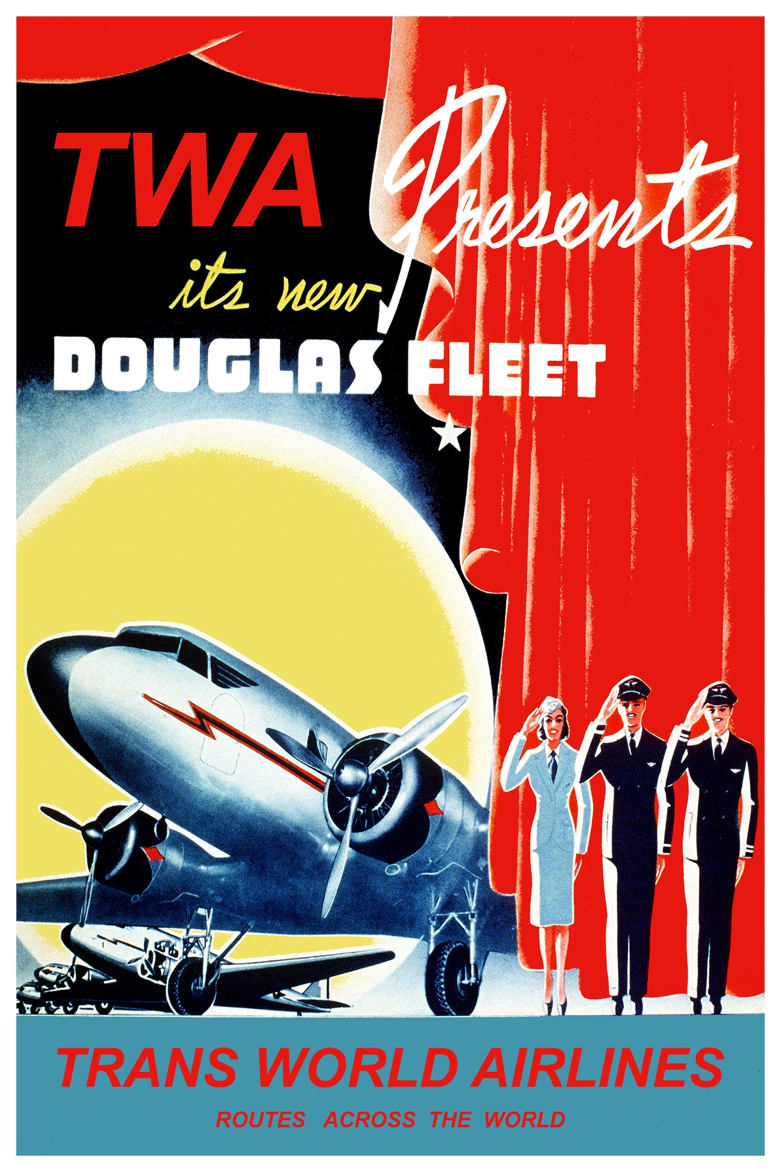 Reprint of a Vintage 1930s Douglas DC3 TWA Airline Poster - Etsy Canada