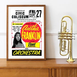 Reprint of the Vintage Music Venue Poster for Aretha Franklin - Etsy