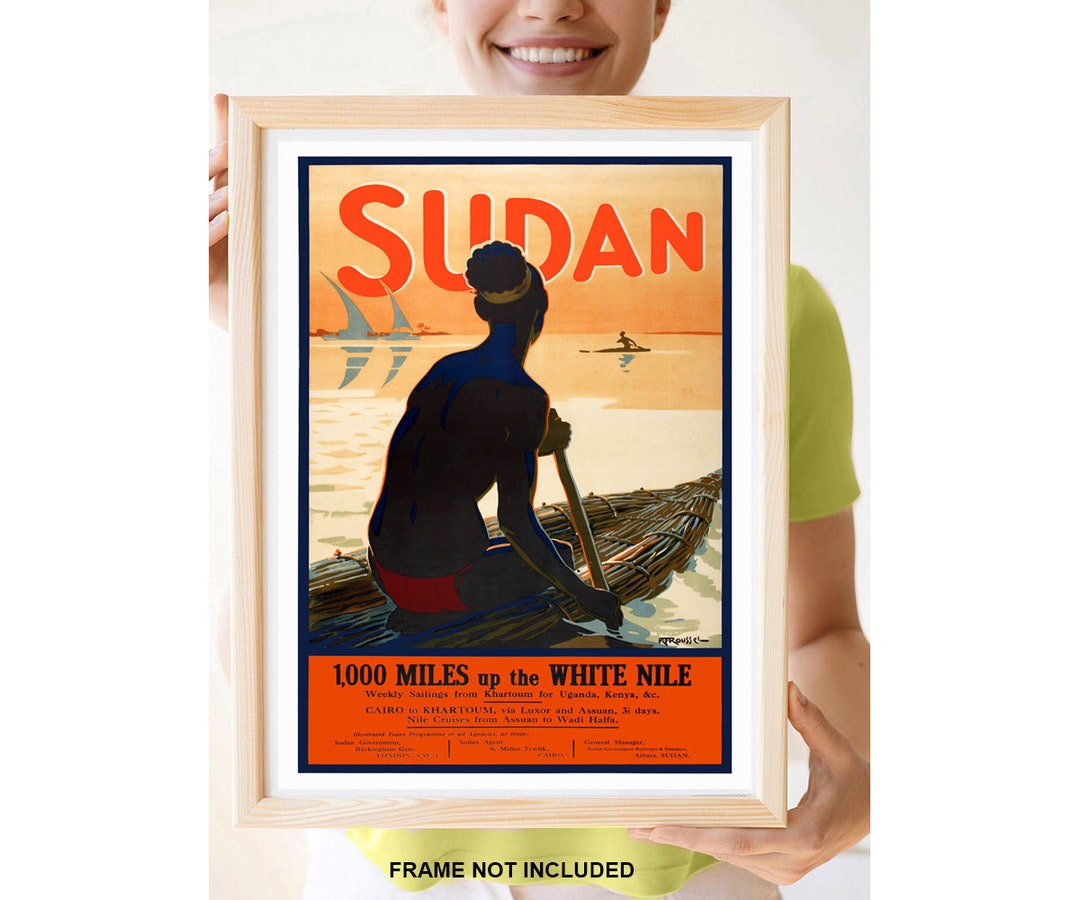 Reprint of a Vintage Travel Poster to the Sudan, Africa - Etsy