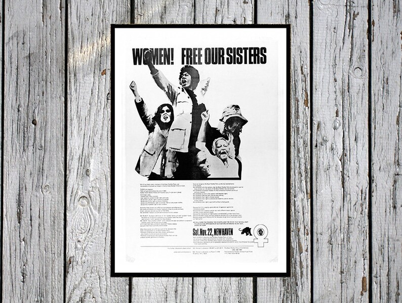 Reprint of a Political Poster Women Free Our Sisters | Etsy