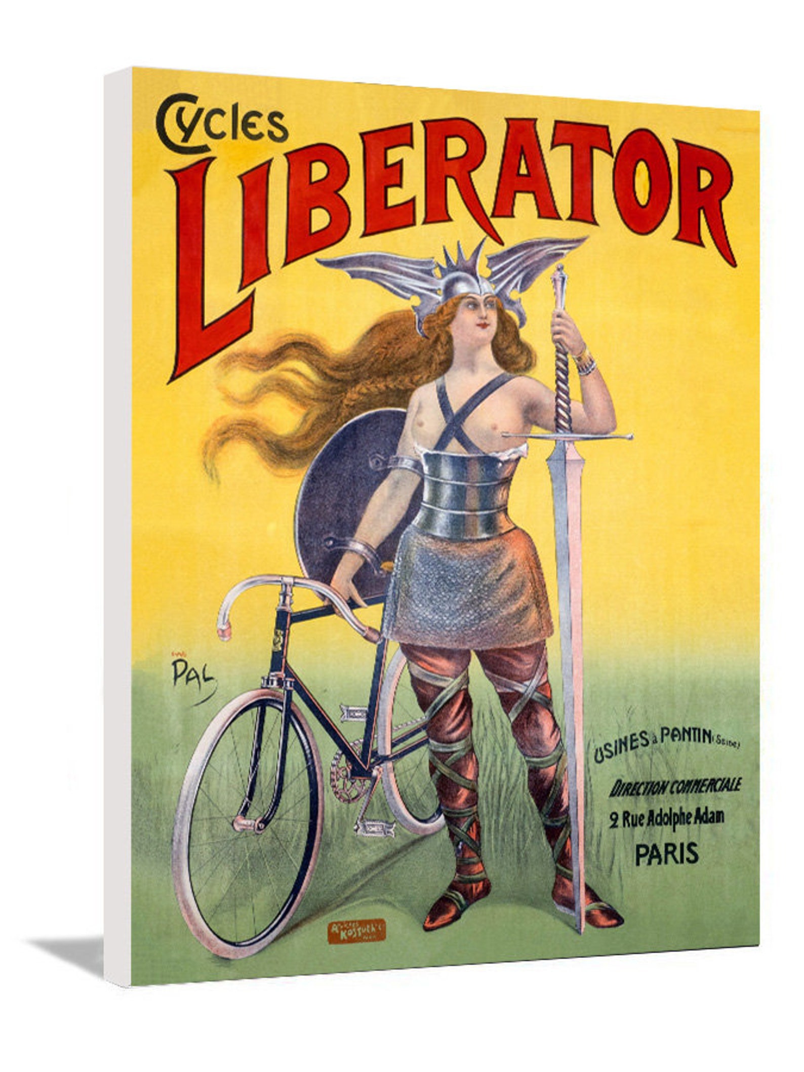 Reprint of a vintage Liberator bicycle advertising Poster | Etsy