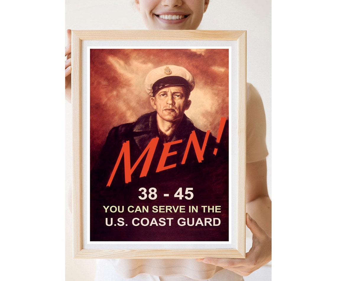 Reprint of a WW2 Vintage Recruiting Poster join the USCG - Etsy