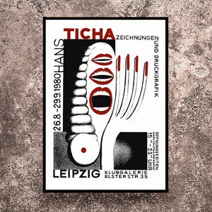 Reprint of a 1980 Vintage Exhibition Poster for Works by Ticha - Etsy
