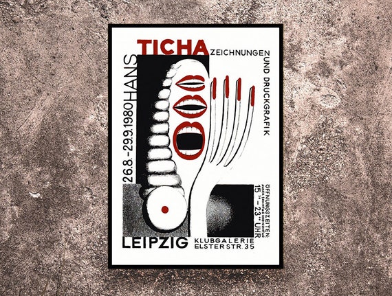 Reprint of a 1980 Vintage Exhibition Poster for Works by Ticha | Etsy
