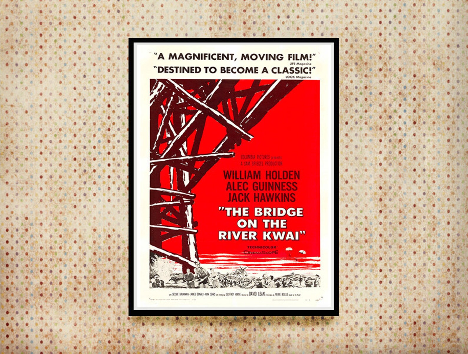 Reprint of the Vintage 1958 Movie Poster bridge on the | Etsy