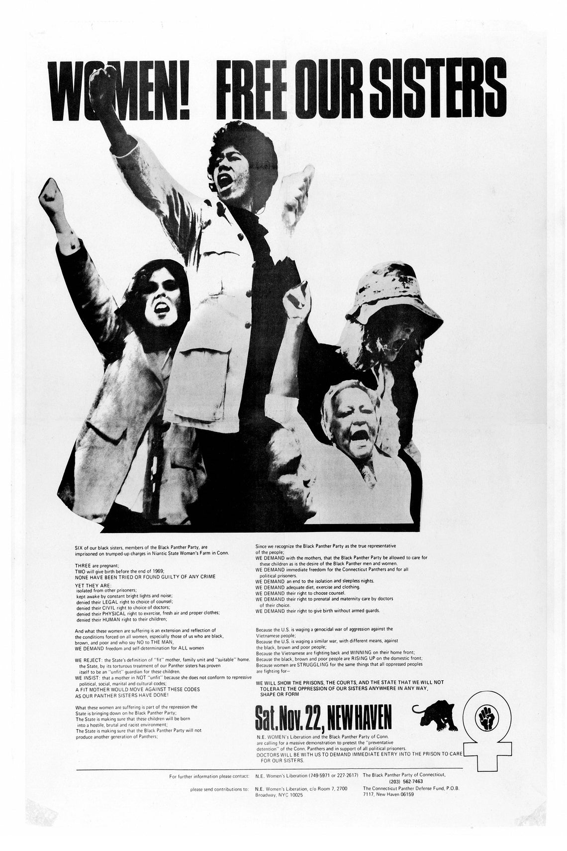 Reprint of a Political Poster Women Free Our Sisters | Etsy