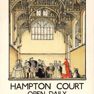 Reprint of a Vintage 1930s Travel Poster to Hampton Court, London - Etsy