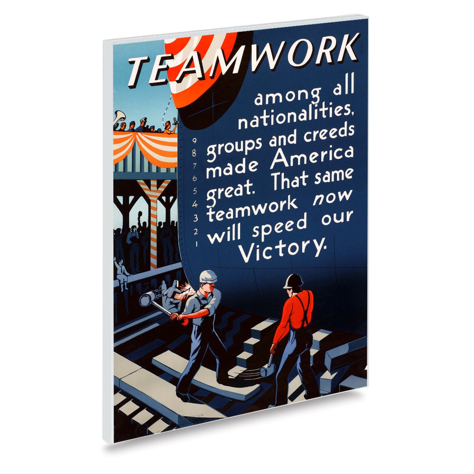 Reprint of the WW2 Propaganda Poster Teamwork - Etsy