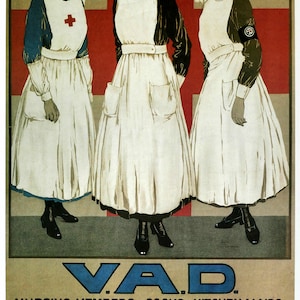 Reprint of a WW1 Vintage VAD Nursing Recruiting Poster - Etsy