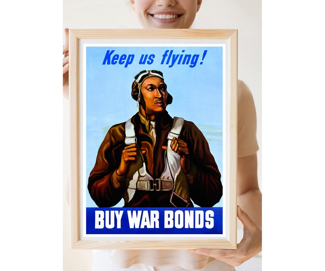 Reprint of a US WW2 Propaganda Poster - Keep Us Flying (tuskegee Airmen ...