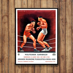 Reprint of a 1941 Vintage Italian Boxing Poster | Etsy