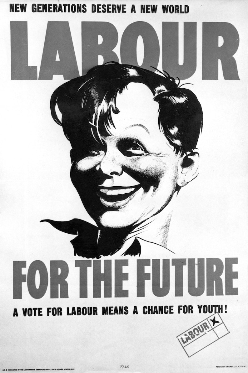 1945 British Election Labour Party Poster Reprint | Etsy