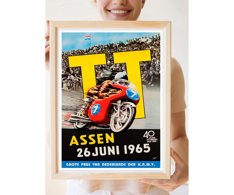 Reprint of a Vintage 1965 Dutch TT Racing Event Poster - Etsy