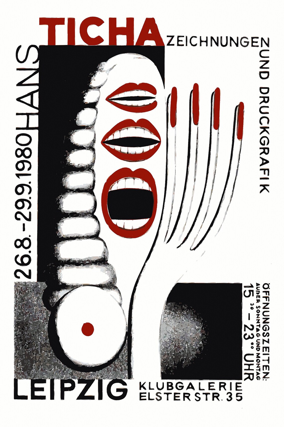 Reprint of a 1980 Vintage exhibition Poster for works by Ticha | Etsy