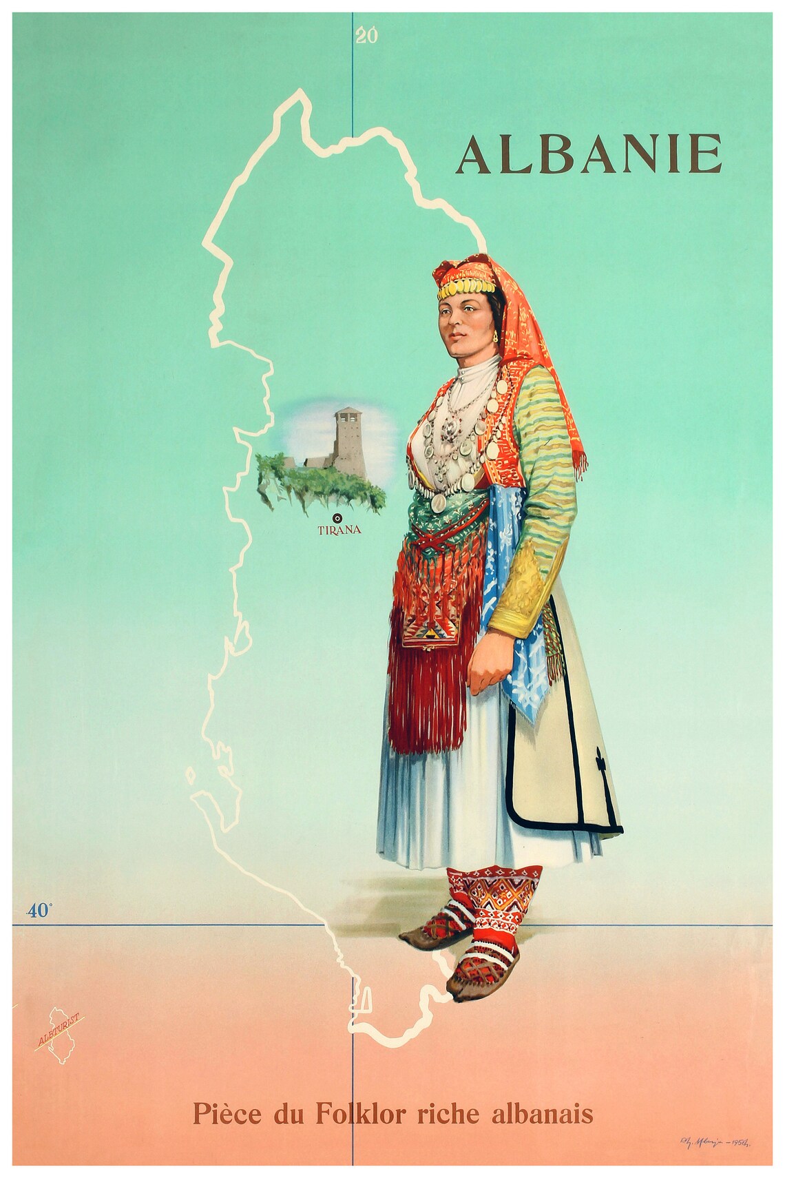 Reprint of a Vintage Travel Poster to Albanie (albania) - Etsy