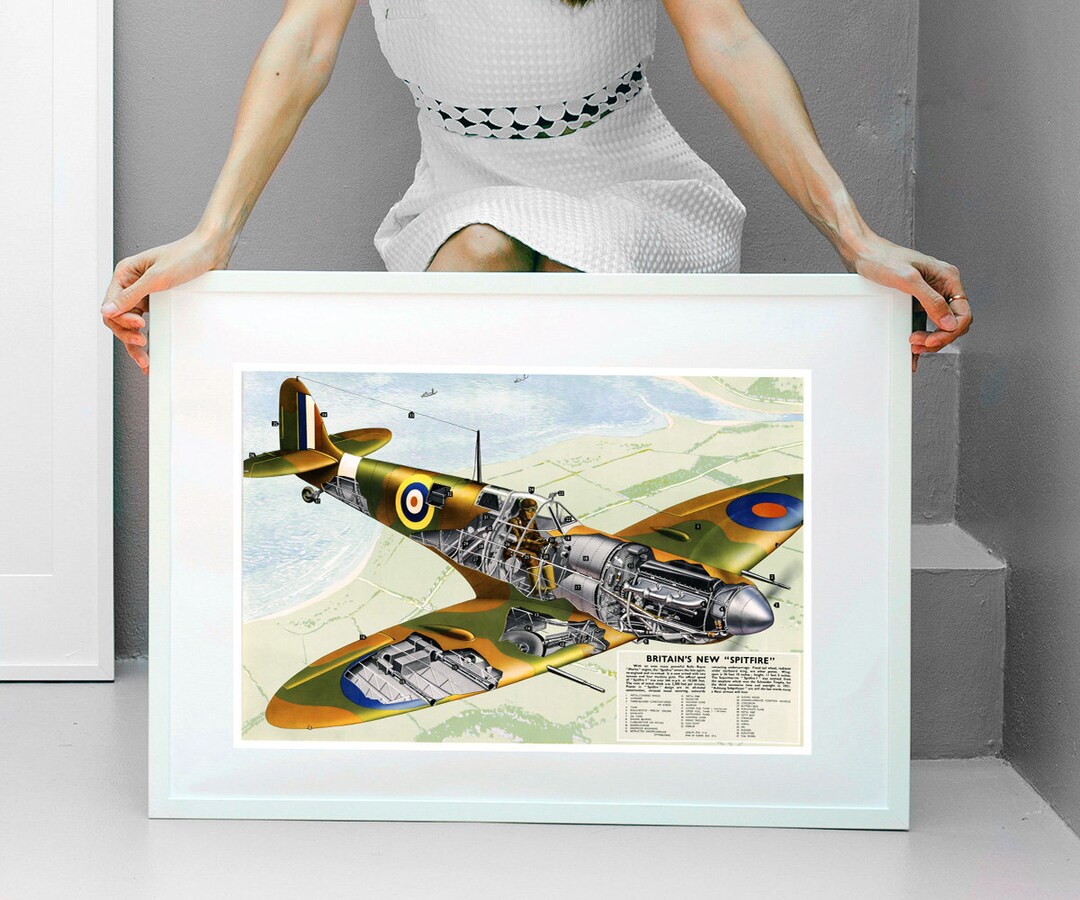 Reprint of a WW2 Propaganda Poster - Britains New Spitfire - 1941 - Etsy