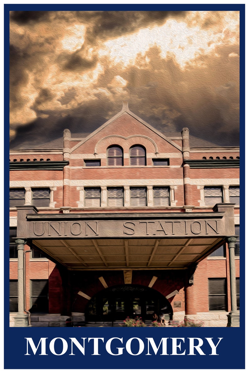 Reprint of a Vintage Travel Poster Union Station Montgomery - Etsy