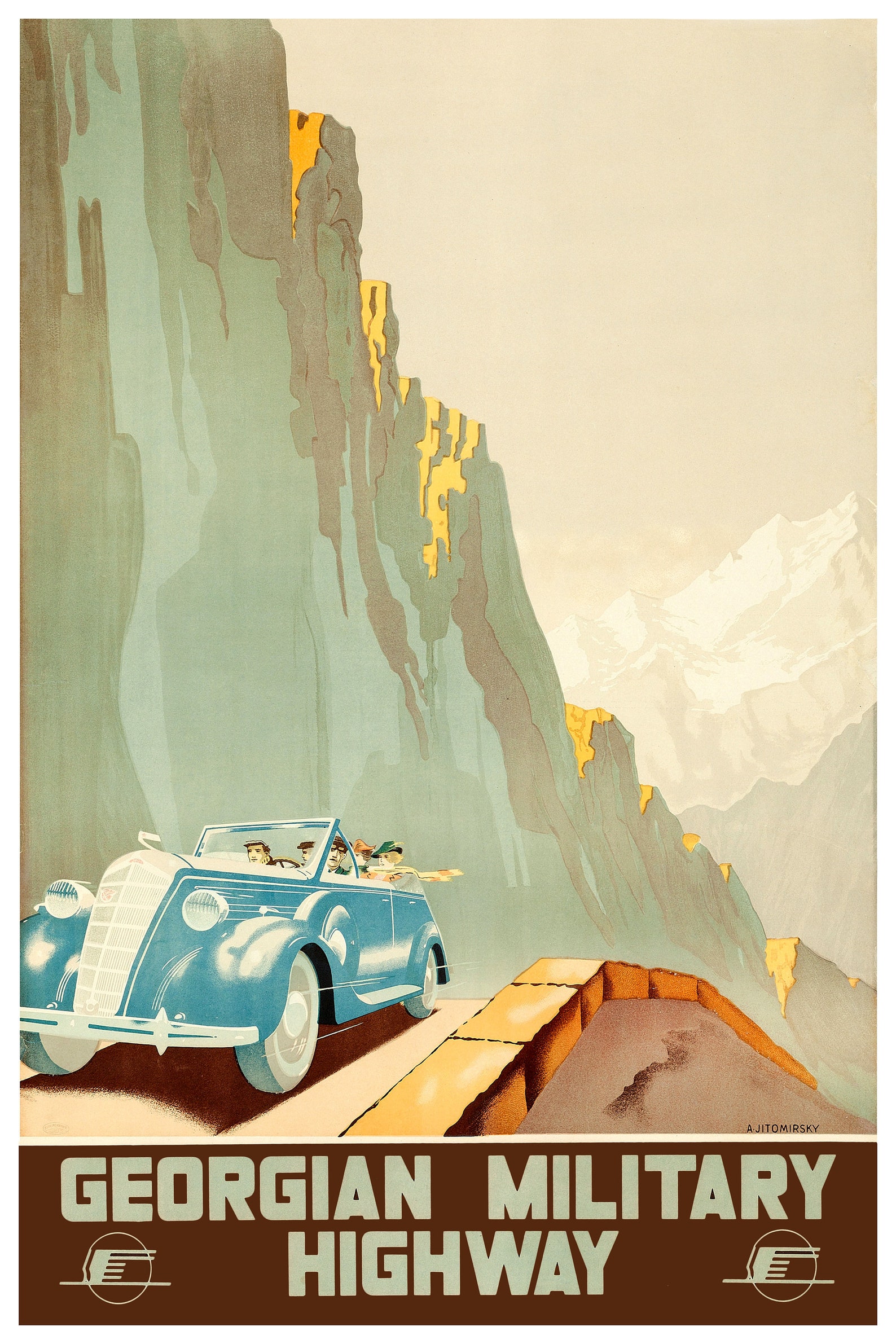 Reprint of a Vintage Travel Poster Georgia Military Highway - Etsy