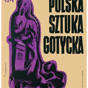 Reprint of a Vintage Polish Gothic Art Exhibition Poster - Etsy