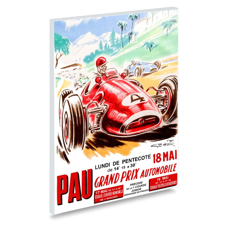 Reprint of a Vintage Pau Grand Prix Motor Racing Poster - Etsy