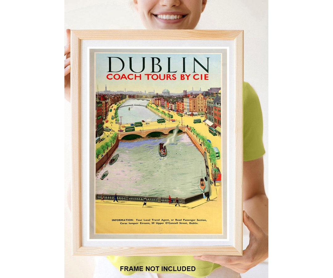 Reprint of the Vintage Travel Poster to Dublin, Ireland - Etsy