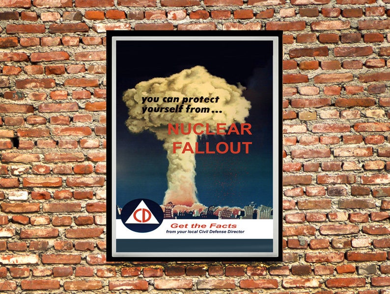 Reprint of a Civil Defense Nuclear Fallout Poster | Etsy