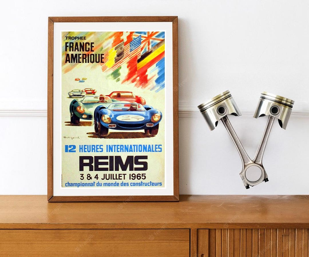 Reprint of a Vintage 1965 Le Mans 24hr Motor Racing Poster - Etsy