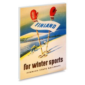 Reprint of a Vintage Travel Poster Finland for Winter Sports - Etsy