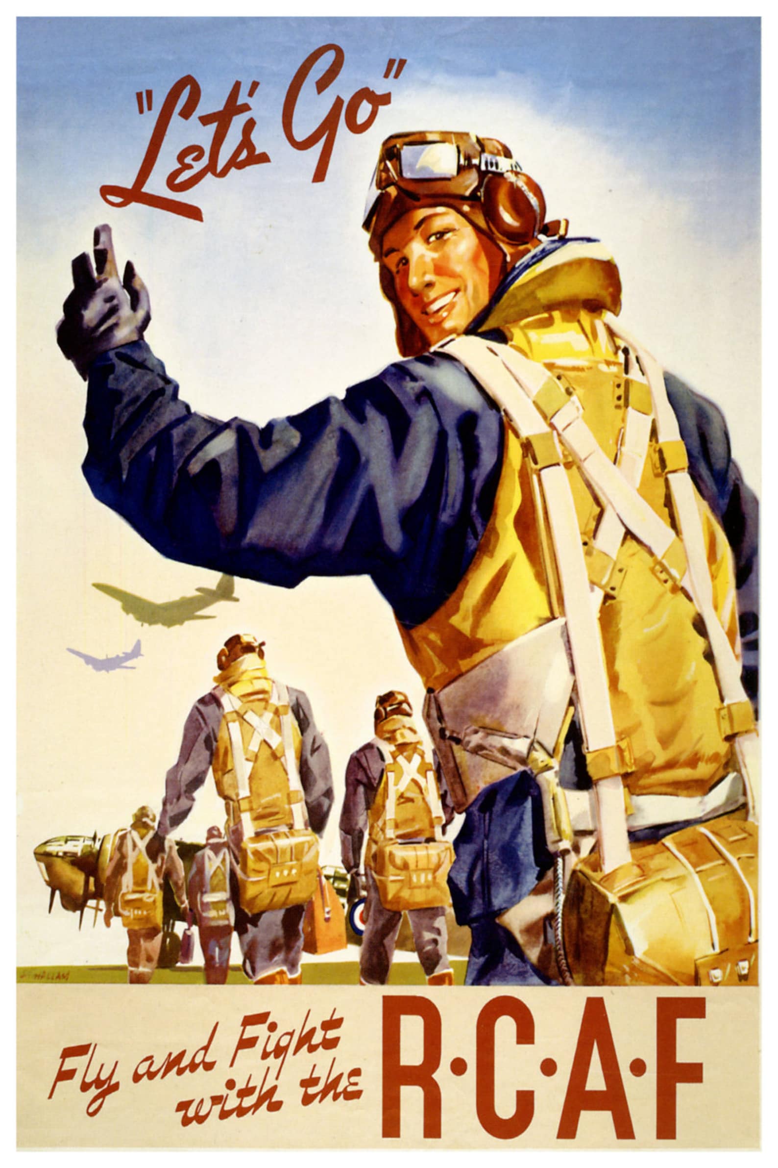 Reprint of the WW2 Propaganda Poster Join the RCAF | Etsy