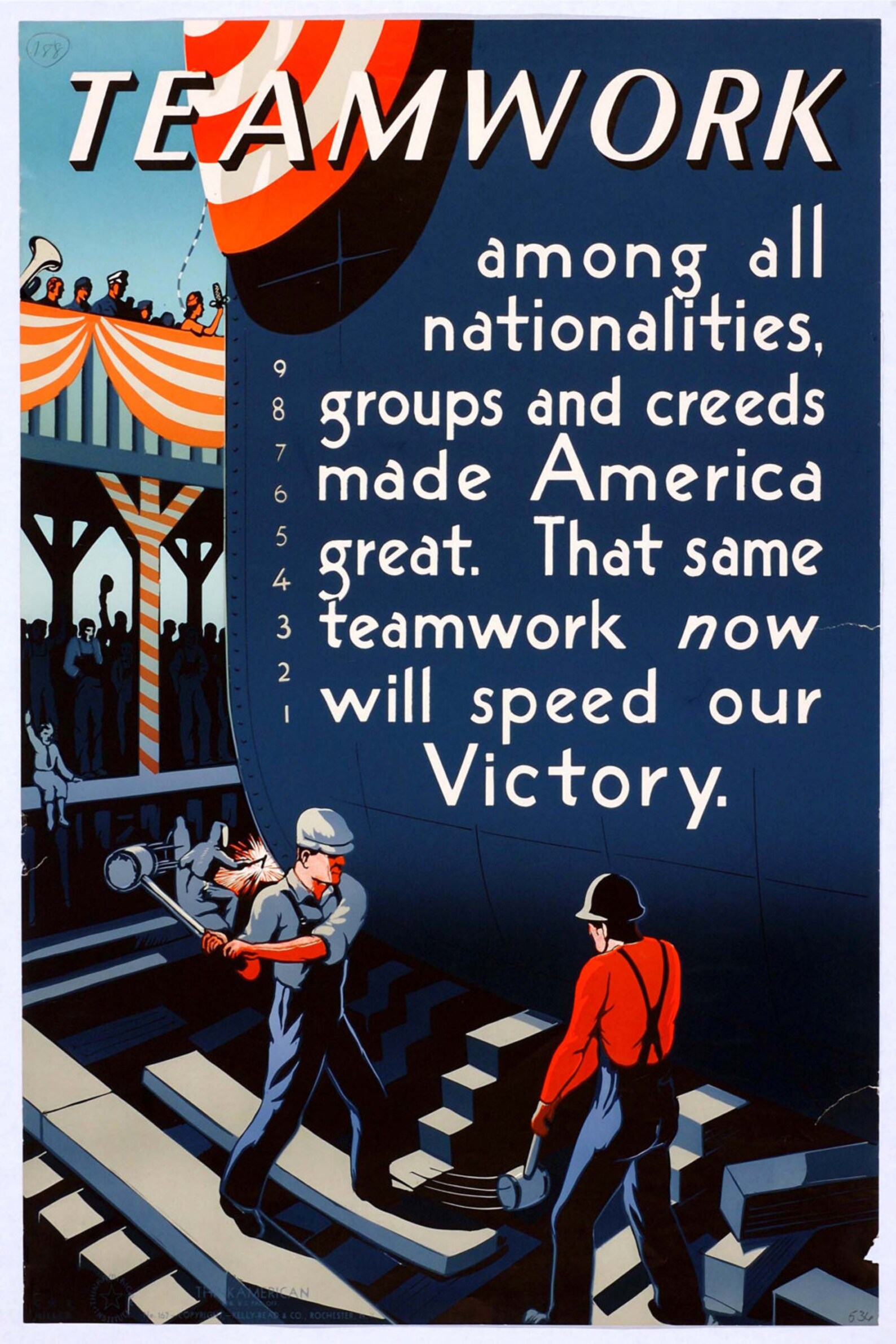 Reprint of the WW2 Propaganda Poster Teamwork - Etsy