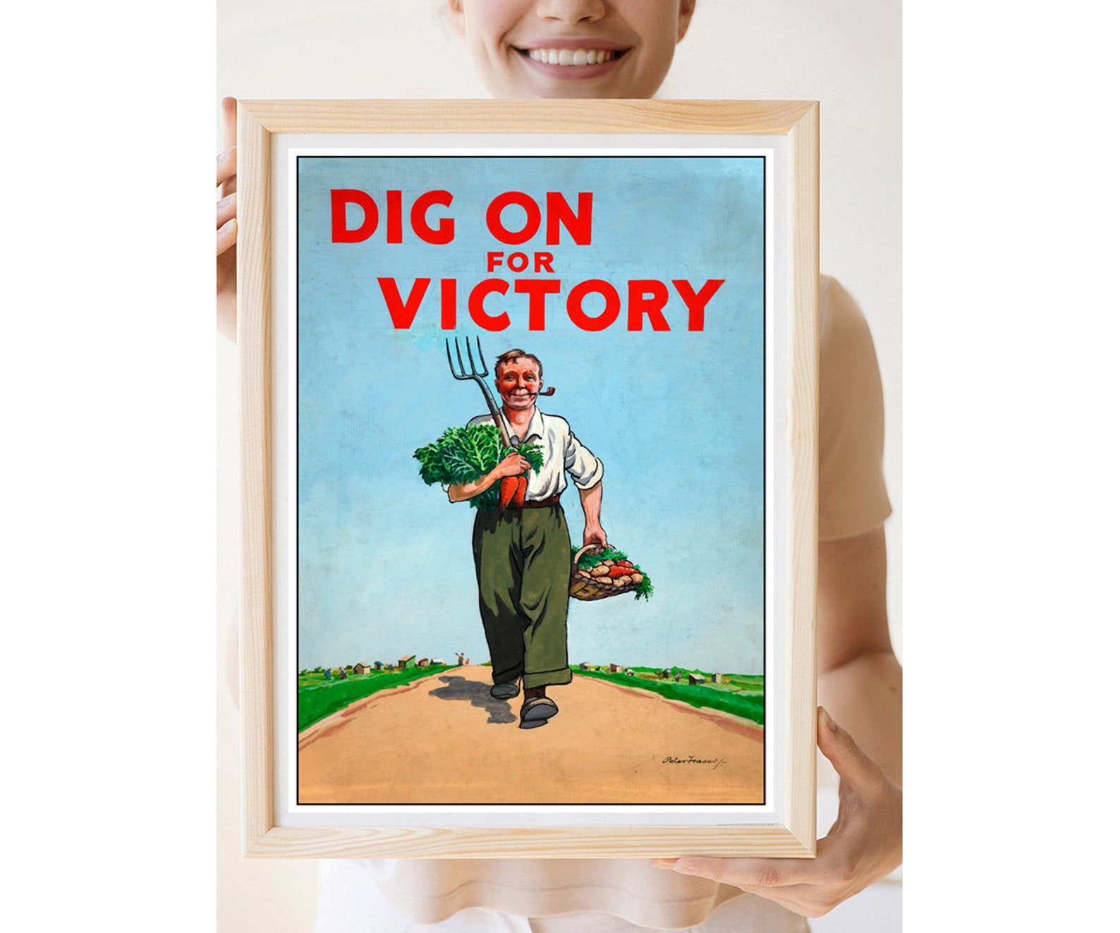 Reprint of the WW2 Poster dig on for Victory - Etsy