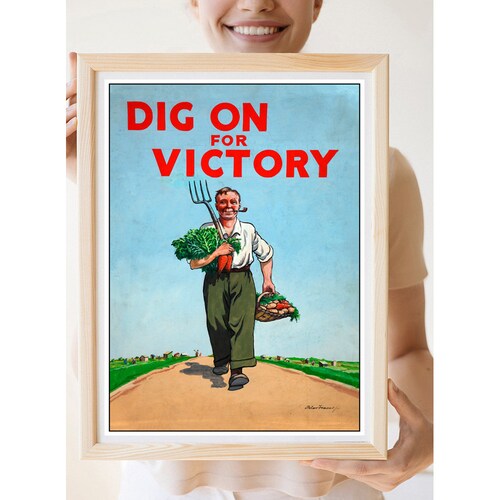 Reprint of a WW2 dig for Victory Poster - Etsy