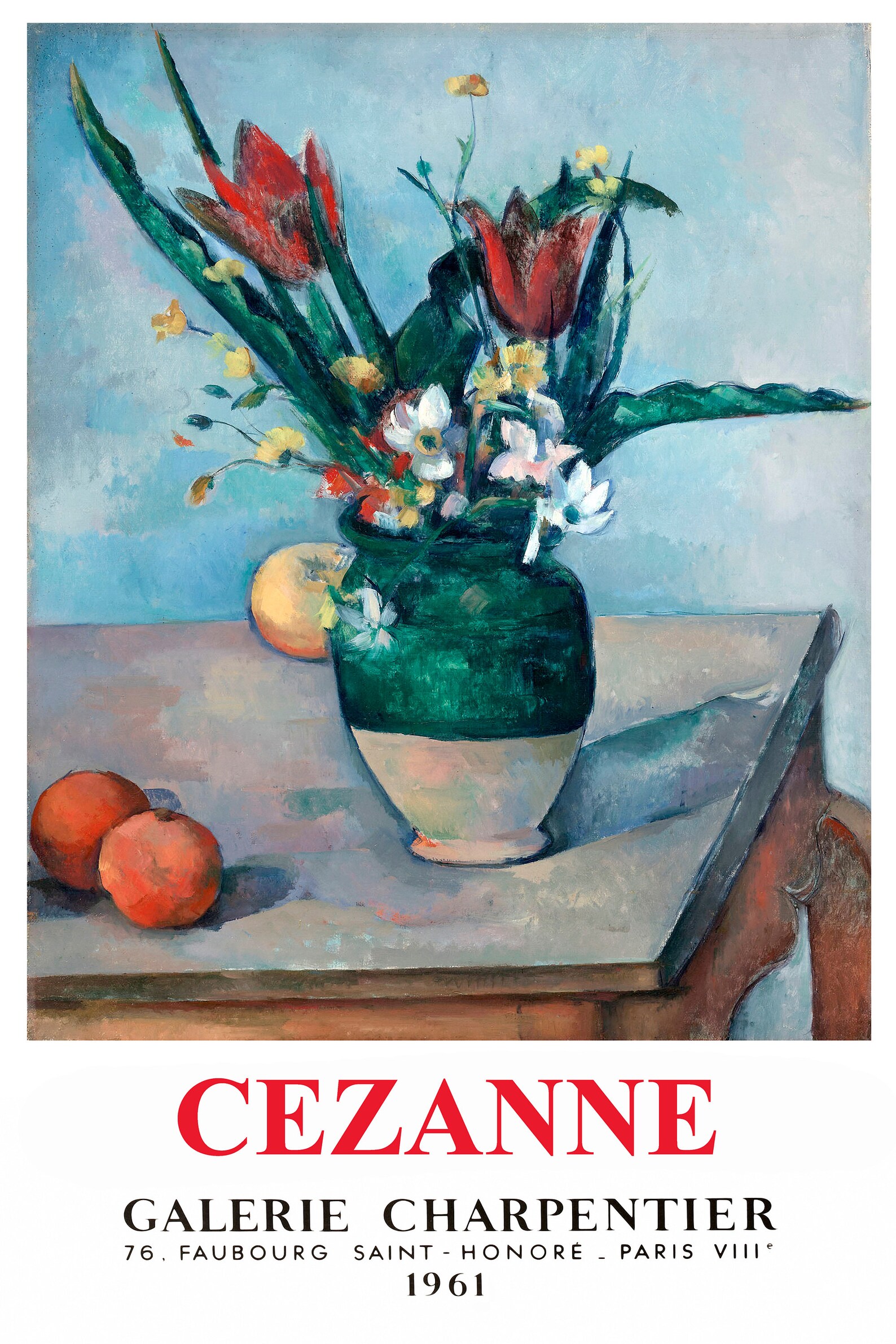 Reprint of a 1961 Vintage French Exhibition Poster for Works by Cezanne ...