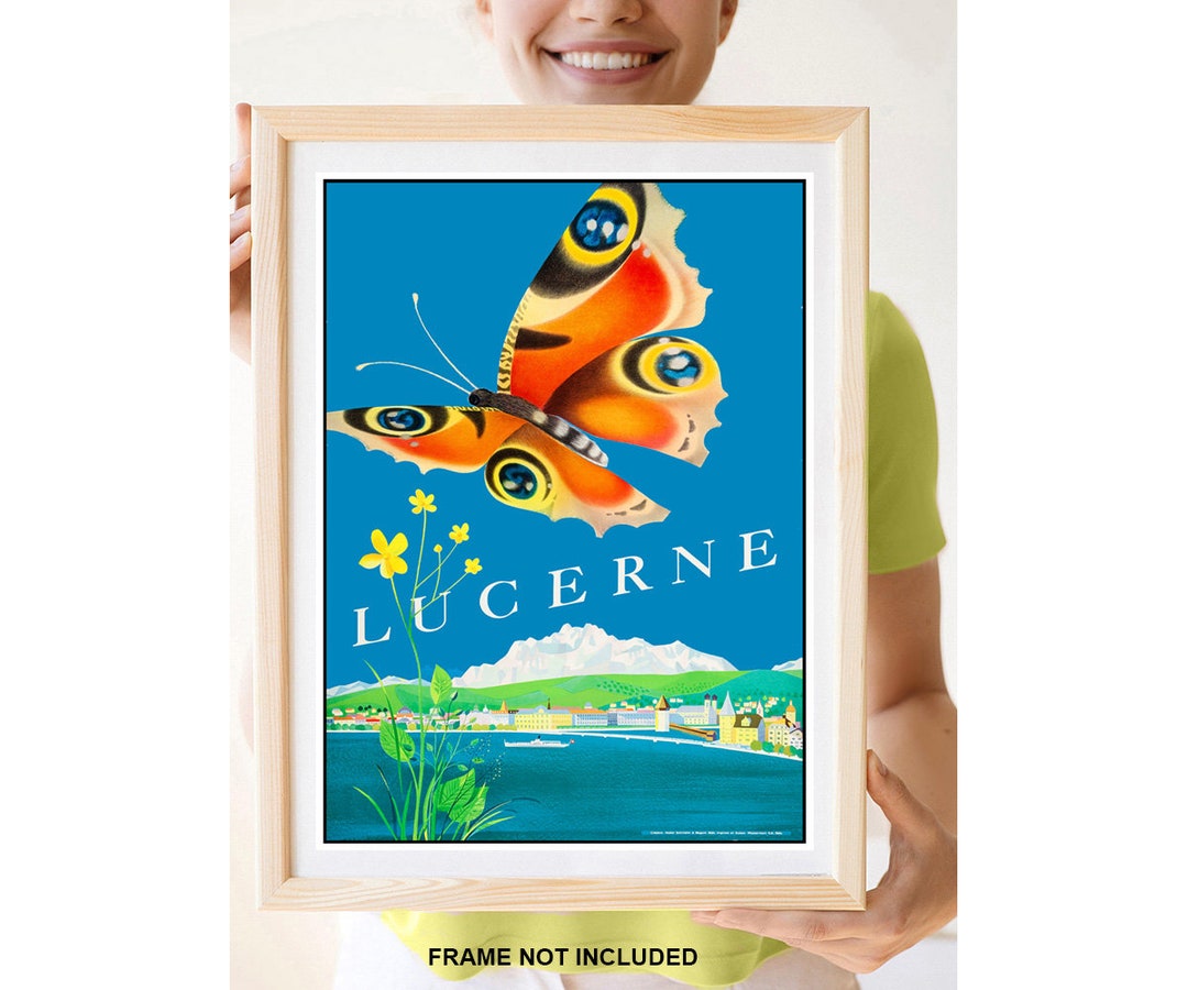 Reprint of a Vintage Travel Poster to Lucerne, Switzerland - Etsy