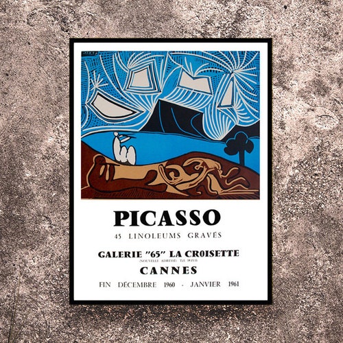 Reprint of a Vintage French Exhibition Poster for Works by - Etsy