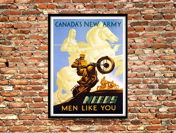 Reprint of a WW2 Canadian Army Recruiting Poster | Etsy