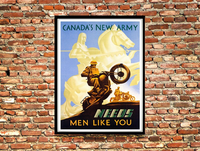Reprint of a WW2 Canadian Army Recruiting Poster | Etsy