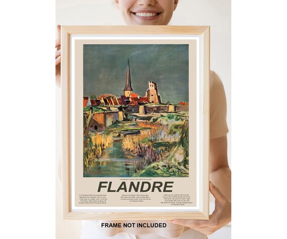 Reprint of a Vintage Travel Poster to Flanders Belgium - Etsy