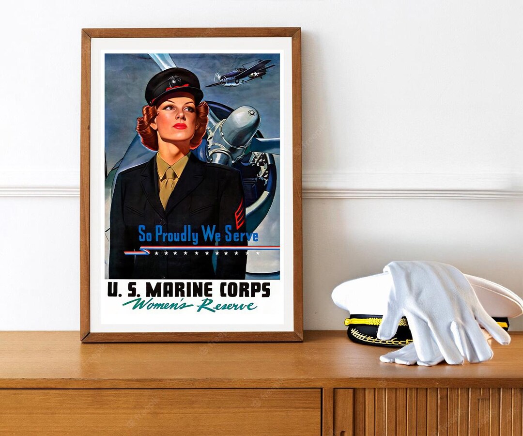 Reprint of a Vintage Female USMC Reserve Recruiting Poster - Etsy