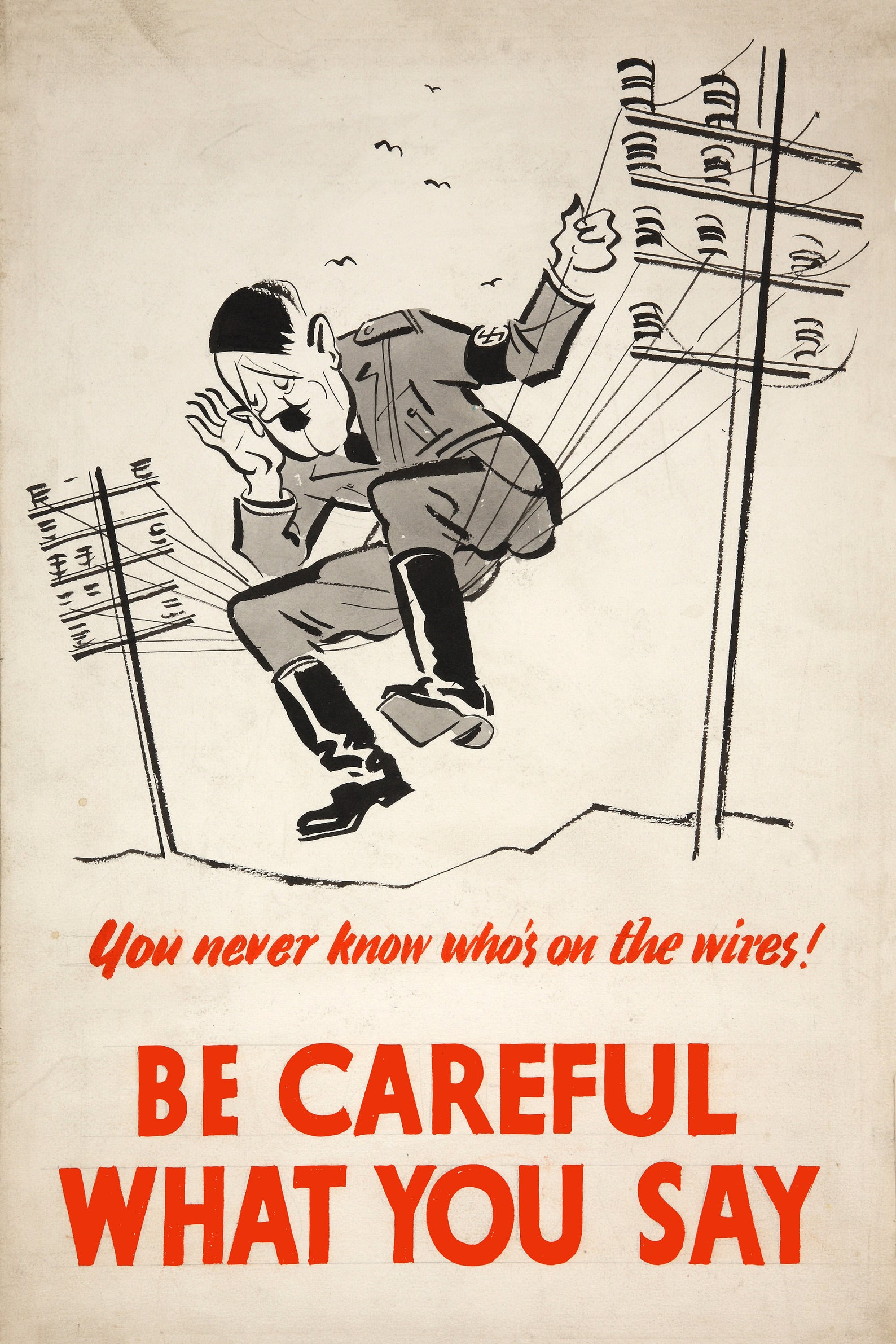 Reprint of a WW2 Propaganda Poster Be Careful What You Say | Etsy