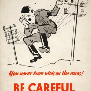 Reprint of a WW2 Propaganda Poster Be Careful What You Say | Etsy