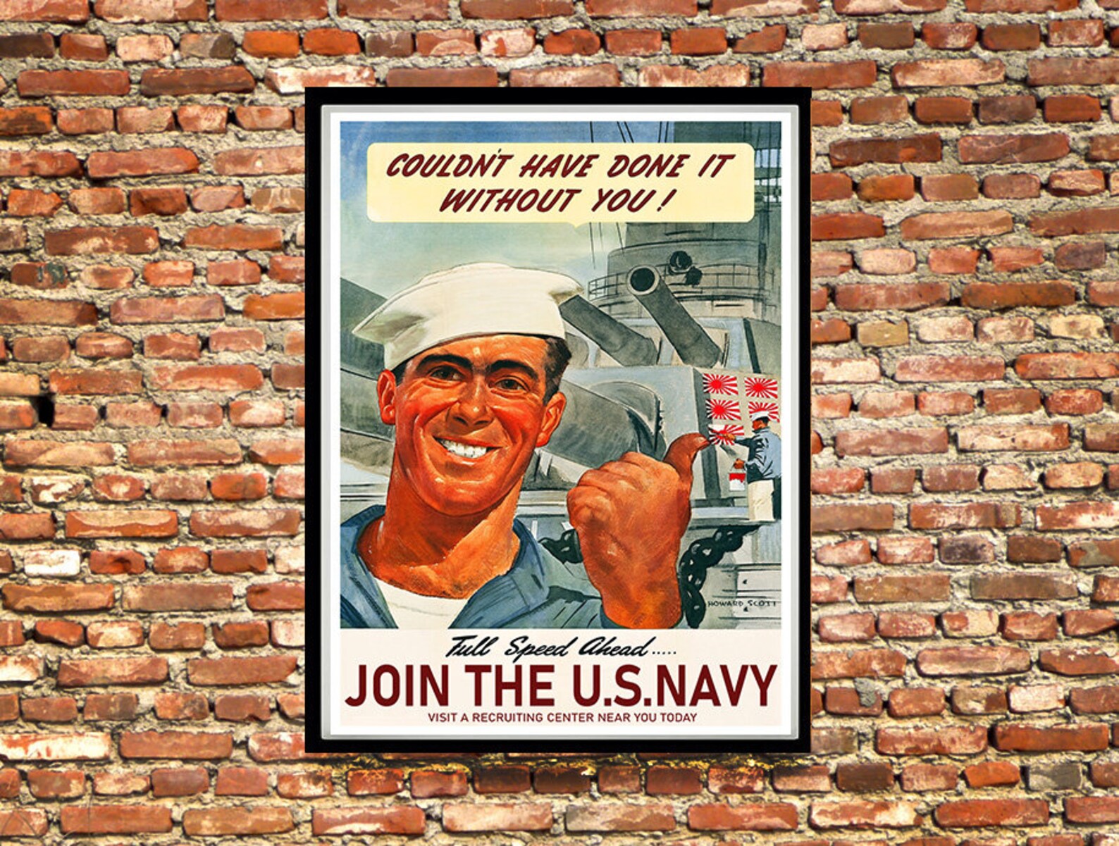 Reprint of a Vintage WW2 US NAVY Recruiting Poster | Etsy